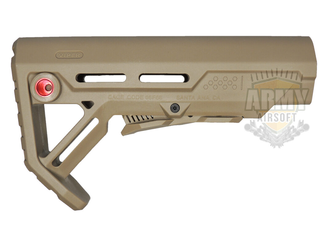 CORONHA (STOCK) VIPER - M4 E M16 - TAN - Army Airsoft